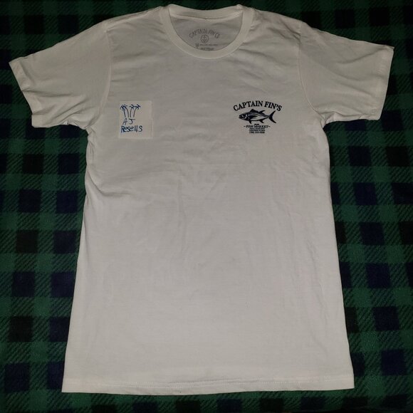 capt | Shirts | Captain Fins White Fish Market Breast Logo T Shirt ...